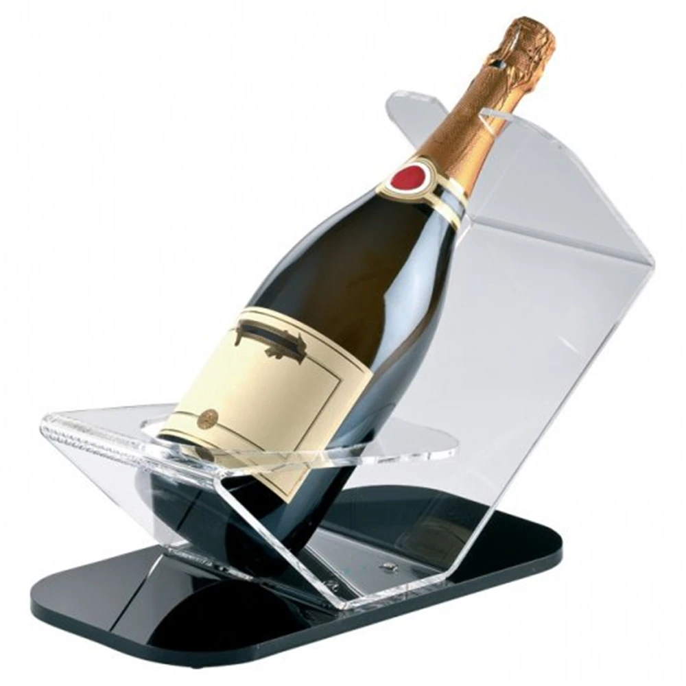V Shape Acrylic Wine Bottle Holder Countertop Wine Display Stand ...