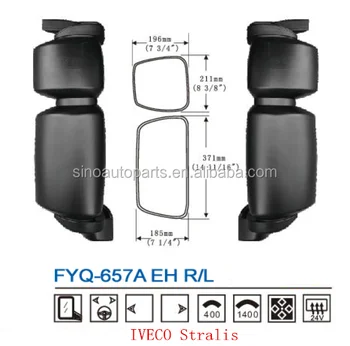 Auto Heater Side Mirror Rearview Mirror For Iveco Stralis 504370048 ...