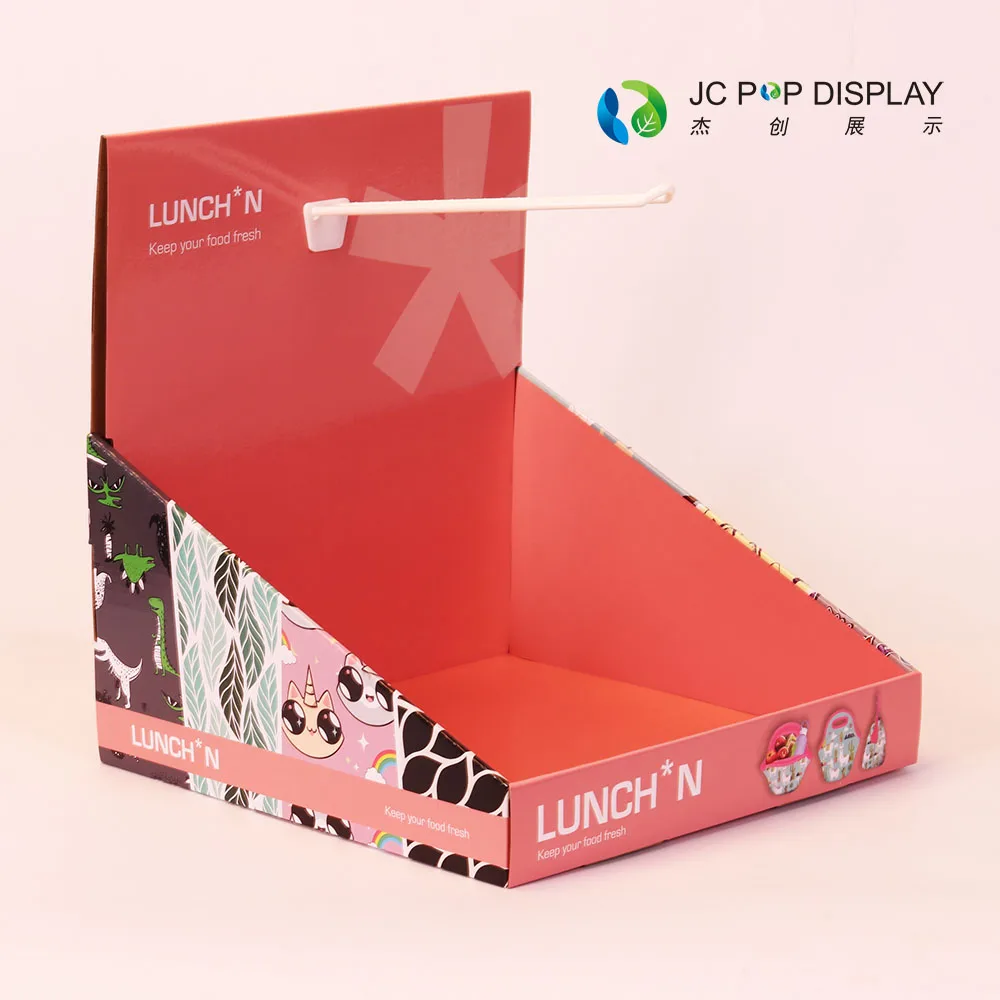 Custom Glossy Lamination Cardboard Counter Top Pegboard Pdq Display ...