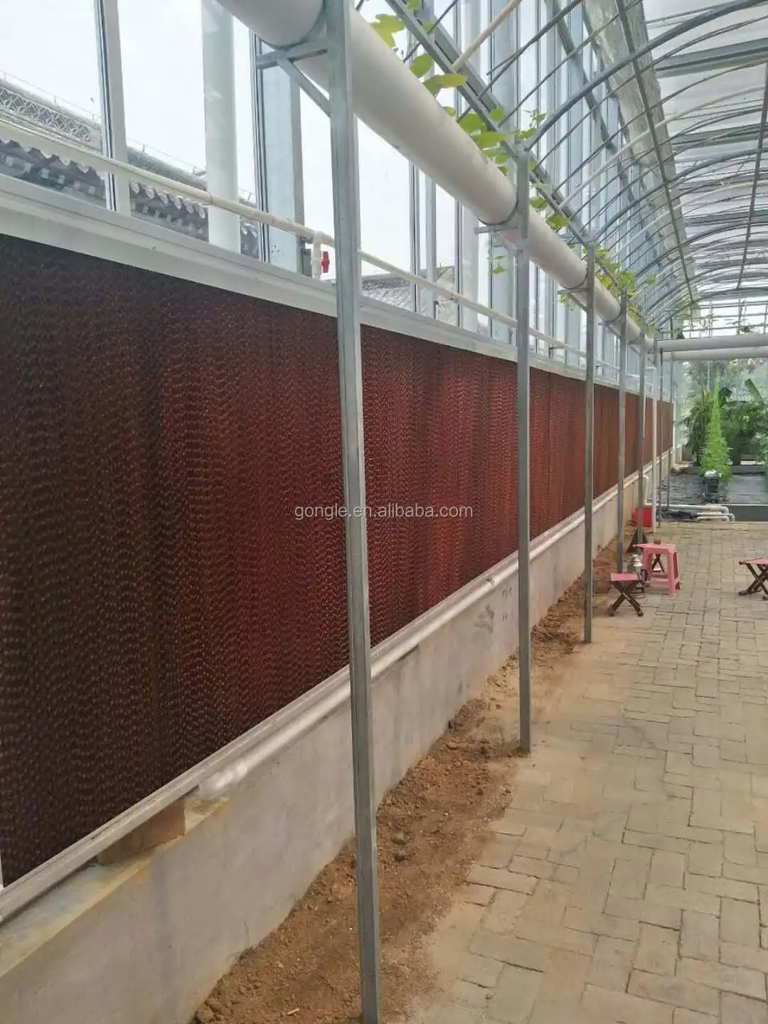 Pvc Frame With Water Gutter For Greenhouse Poultry House Evaporative ...