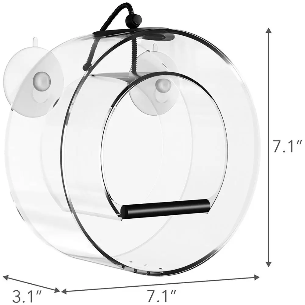 Custom Round Acrylic Bird Feeder - Wholesale Available