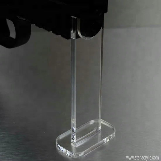 Clear Acrylic Rifle Display Stands - Modern & Customizable
