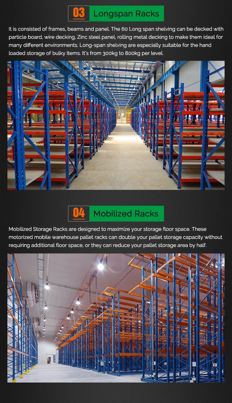 Metallic Display Storage Shelving Cargo Stackable Supermarket Warehouse ...