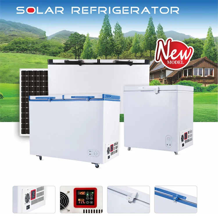 Large Capacity 24v Dc Supermarket Chest Deep Freezer Solar Powered ...