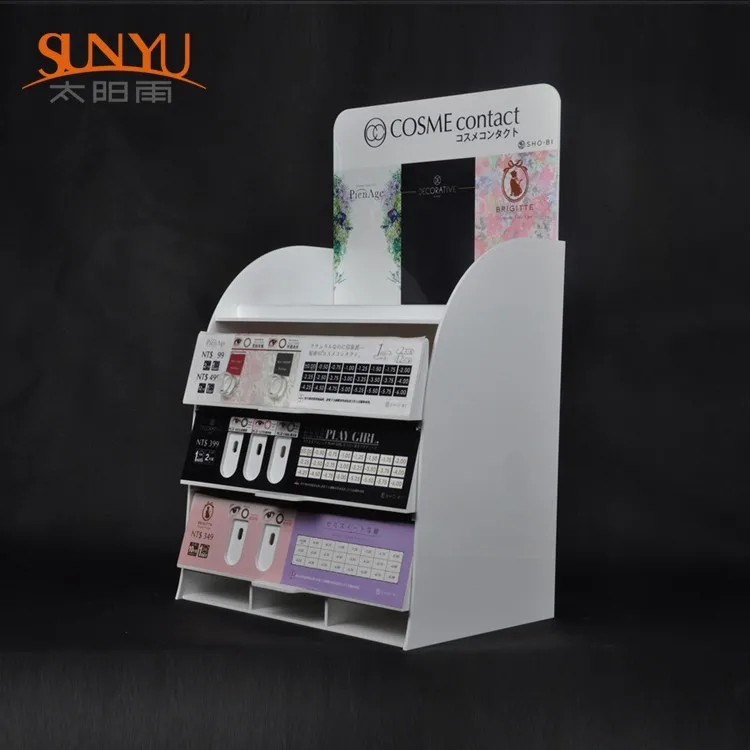 Acrylic Desktop Counter Contact Lens Display Case For Cosmetic Retail ...