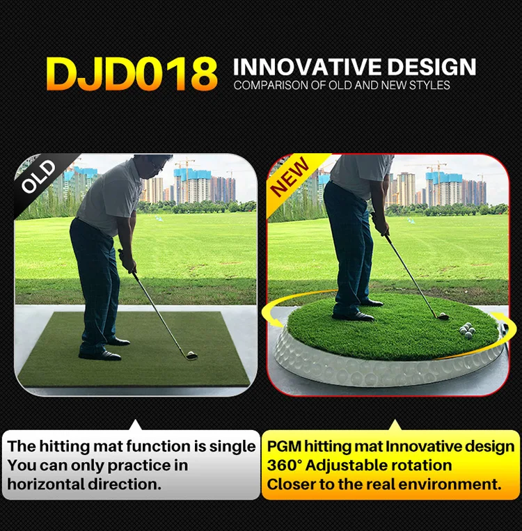Pgm Golf 360 Degree Rotary Slop Hitting Mat With Durable Artificial ...