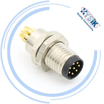 M8 Male Female Panel 8 Pin Rear Fastened Connector - Buy M8 Female ...