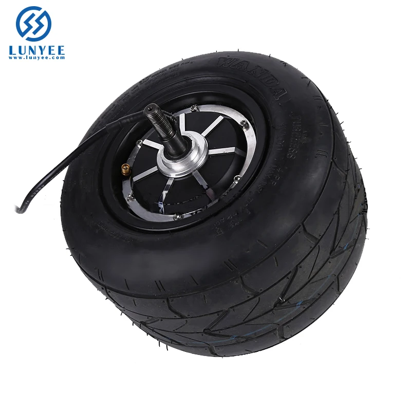 Lunyee 10 Inch Fat Tire Motor Cycle Hub Motor BLDC 48V 500W