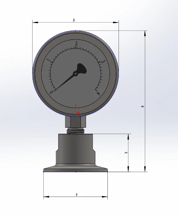 Low-maintenance Capsule Manometer Diaphragm Seal Pressure Gauge