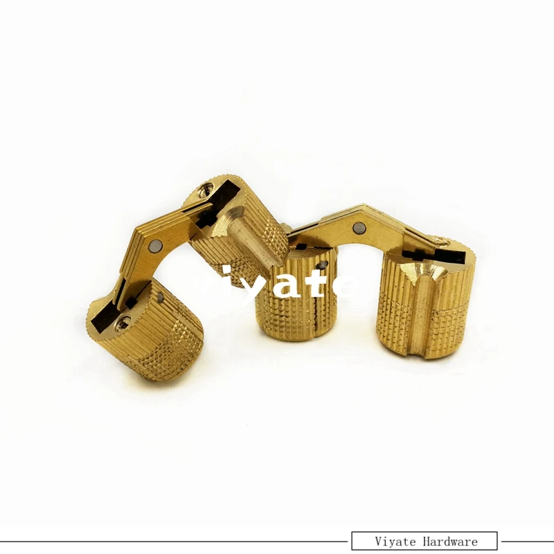 Small Solid Brass Cylindrical Concealed Pin Hinge - Viyate