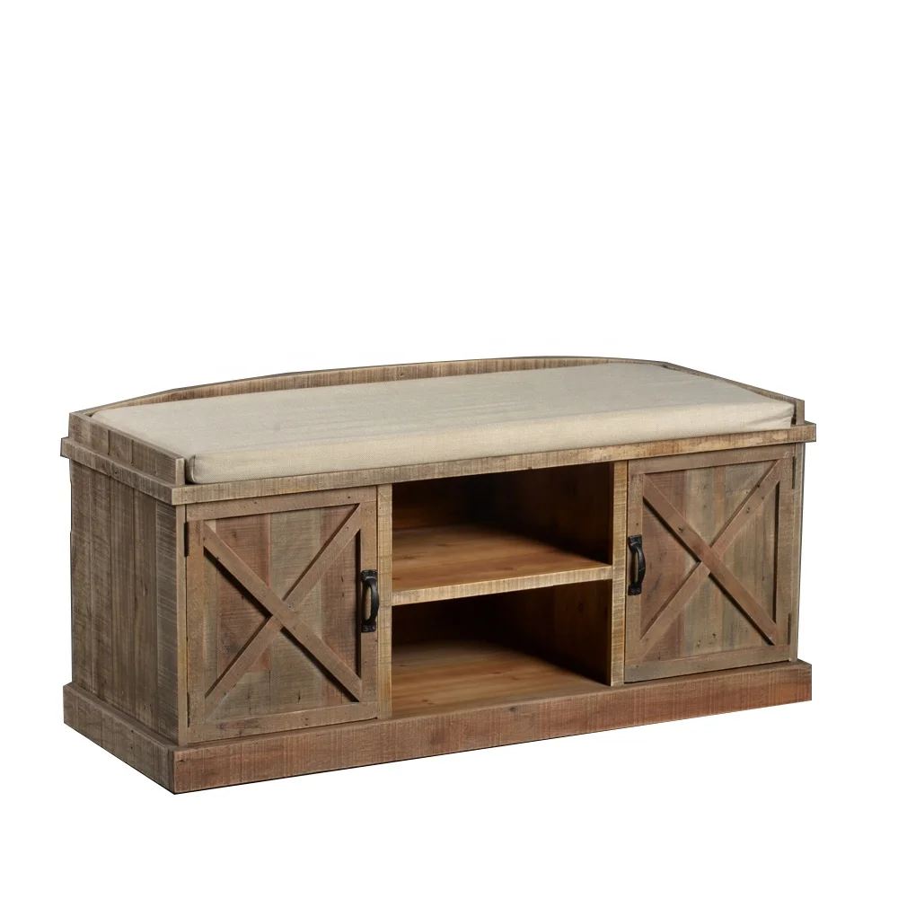 Mayco Wood Living Room Furniture Vintage Antique Reclaimed Seat Wooden ...