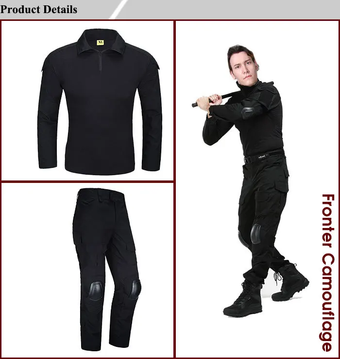 Black Camo Suit - Durable, Flame-Retardant, and Versatile