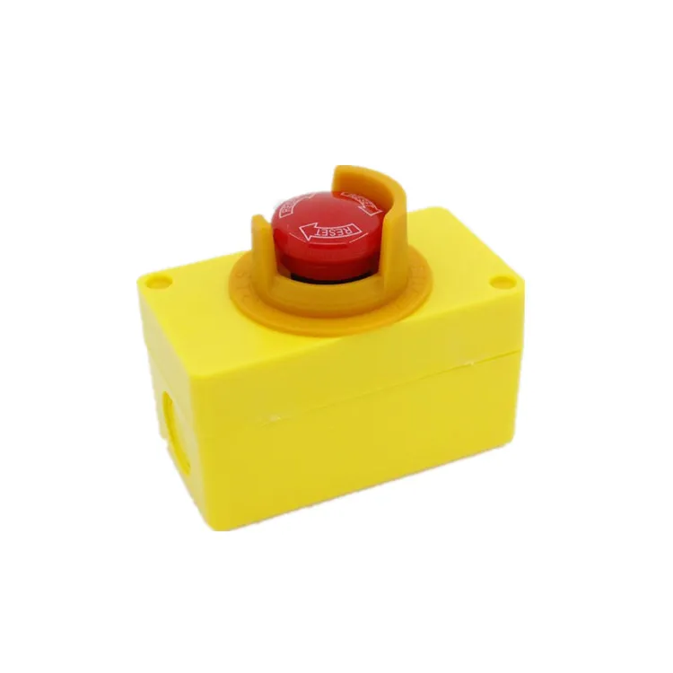 Dia.16mm Emergency Stop Switch+cover+box+terminal Mushtoom Head E-stop ...