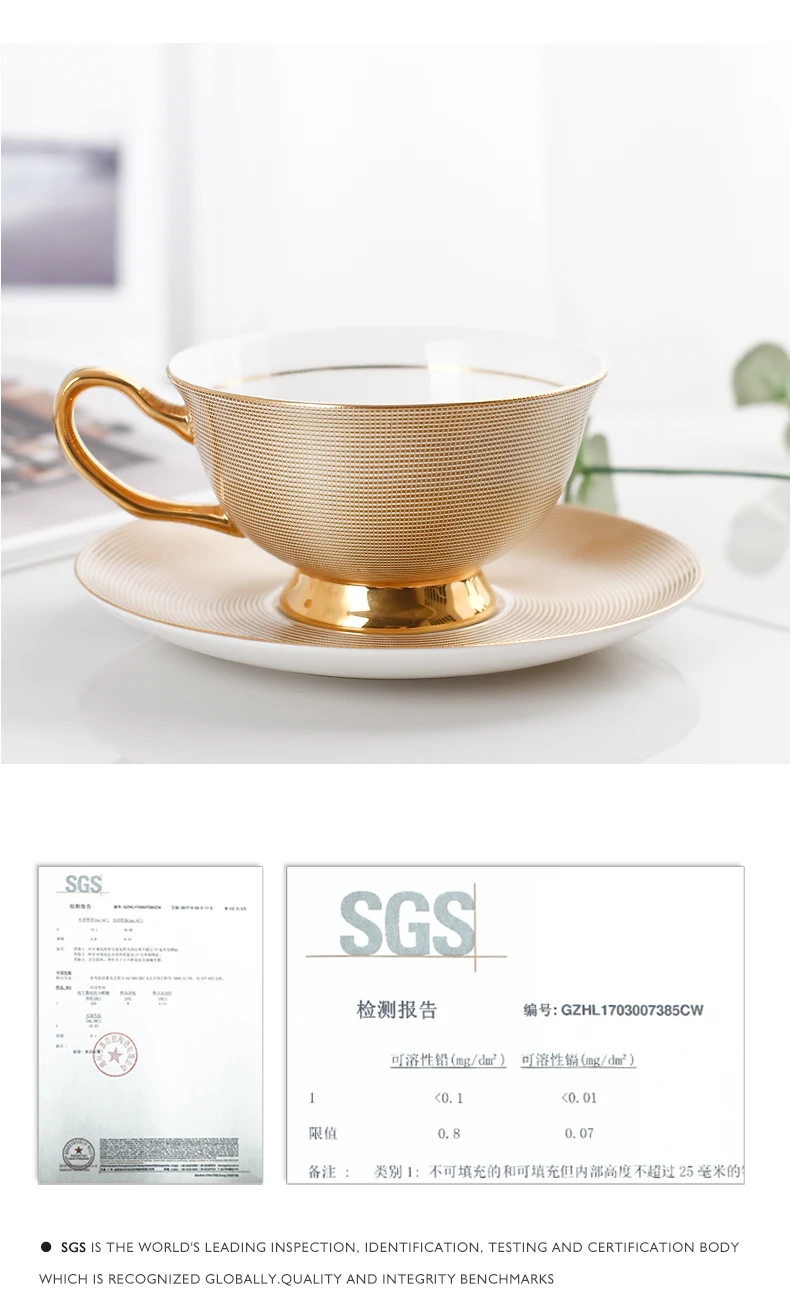 Custom Decal Design Gold Arabic Dubai Coffee Cup Set England Tea Set ...