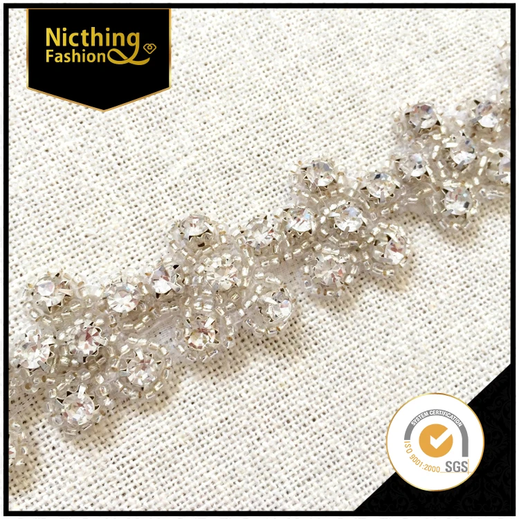 2016 Wholesale Bling Silver Bead Crystal Decorative Hotsale Strass ...