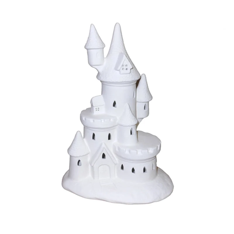 DIY Light up Castle Ceramic Bisque - Perfect for Home Decor