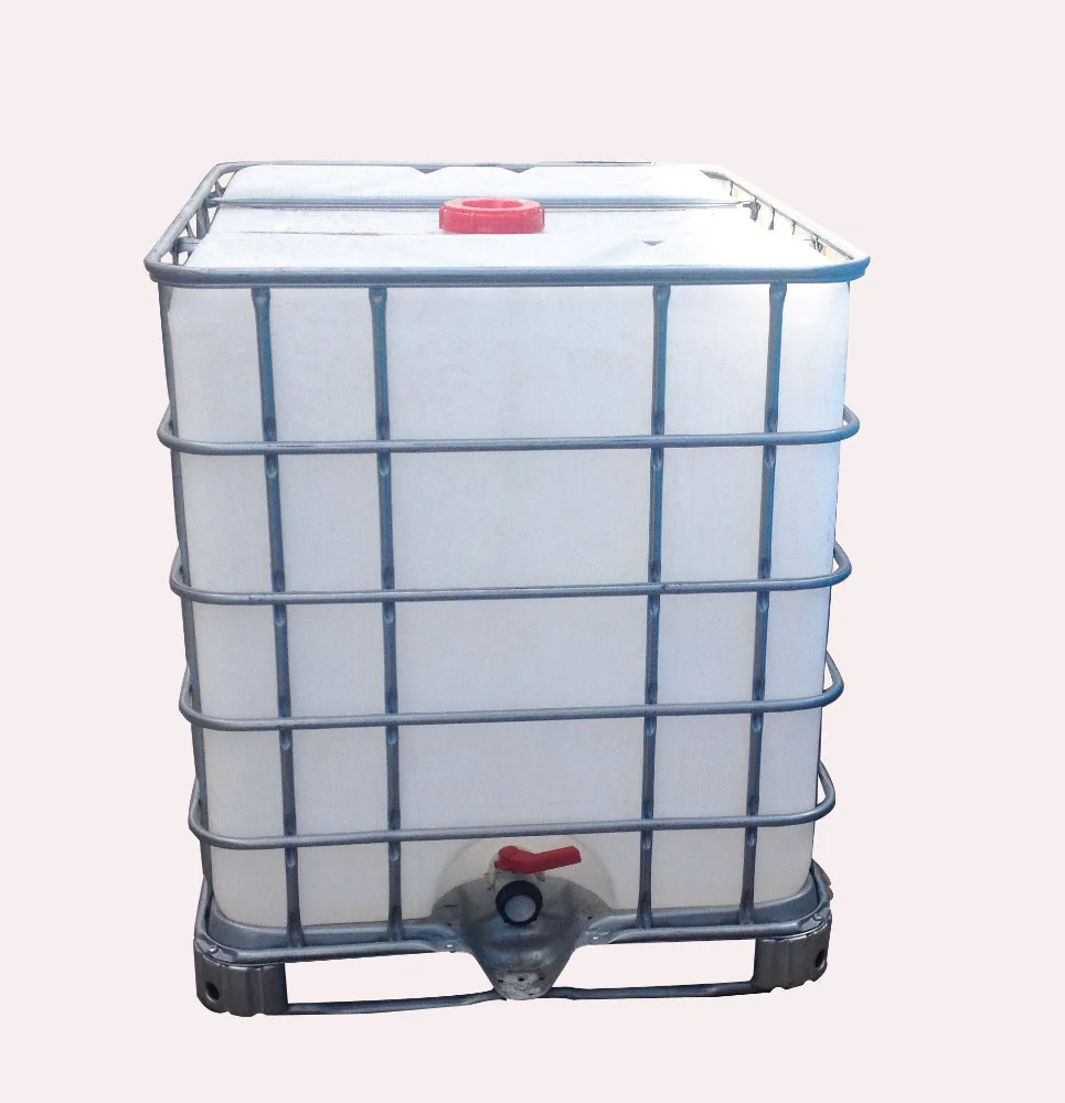 1000L Chemical Plastic IBC Tank Metal Frame Water Tank 100% PE Material ...