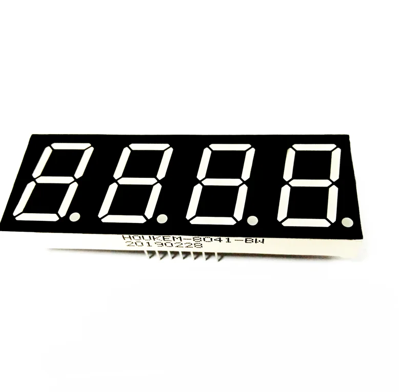 Super Red 7 Segment 4 Digits Digital Led Wall Clock Display 0.8 ...