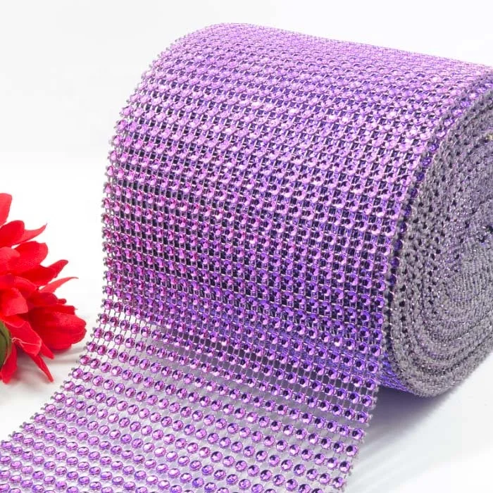 Diamond Mesh Wrap Roll Rhinestone Crystal Ribbon 4.65" X 10 Yards - Buy ...