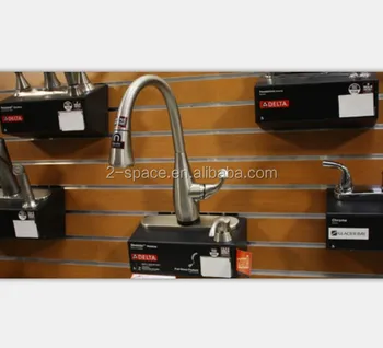 Custom Slatwall Acrylic Kitchen Faucet Display Rack Sanitary Ware Store ...