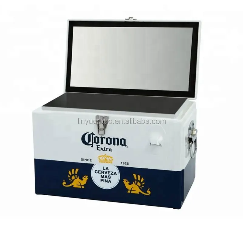 20 Liter Vintage Corona Metal Ice Cooler Cooling Box