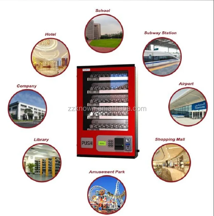 Small Vending Machine For Foods And Drinks Snack Candy Wall Mounted ...