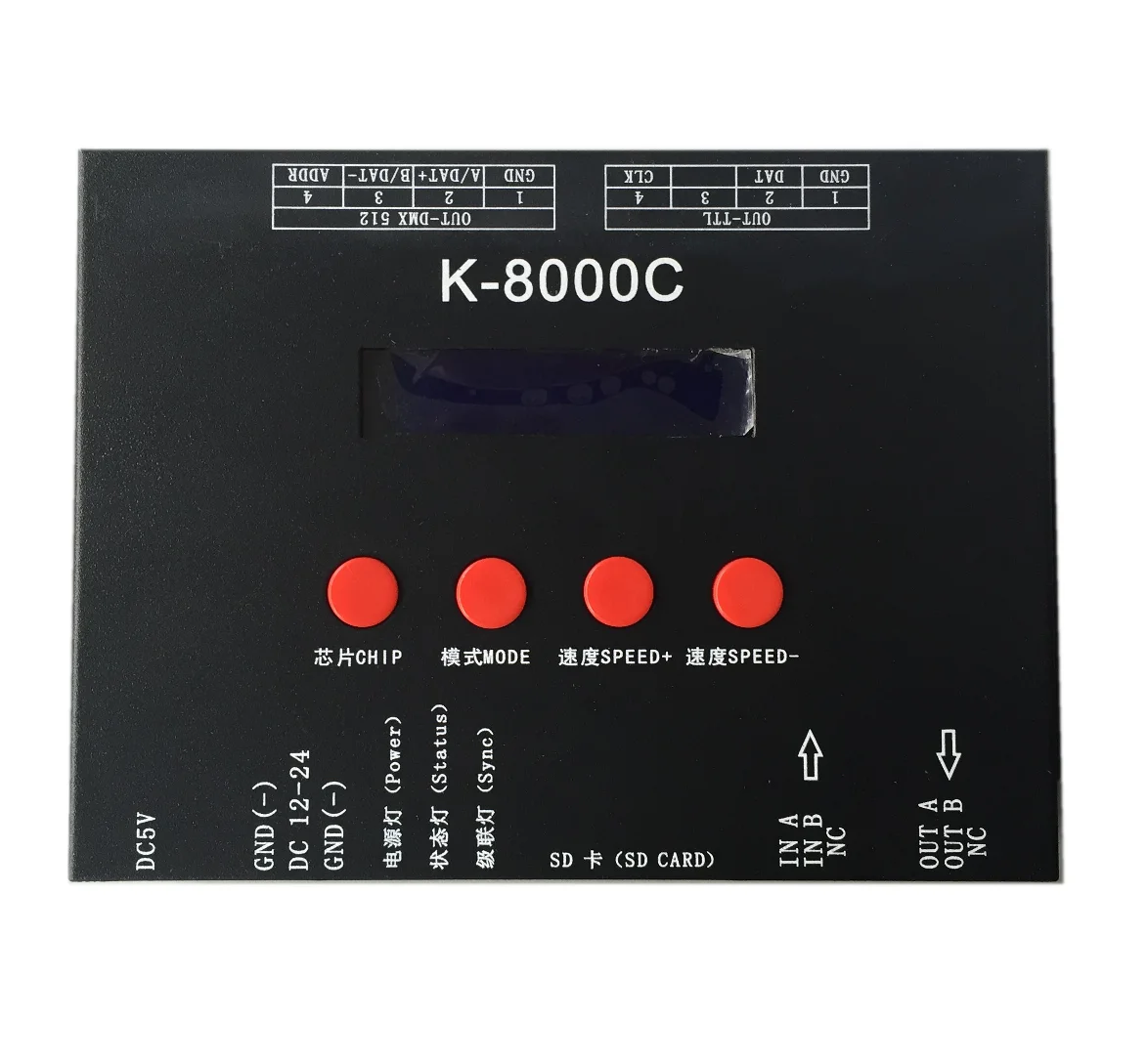 K-8000C SD Card Controller DC5V-24V DMX APA102 SK6812 GS8208 UCS1903 ...