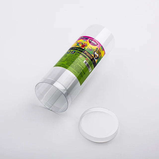 Custom Clear PVC Cylinder Tube Packaging Box with Lid
