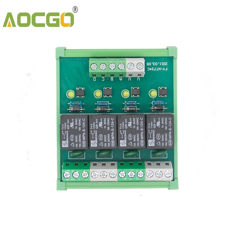 4 channel 10A 250VAC/30VDC DIN Rail Mount Relay Module| Alibaba.com