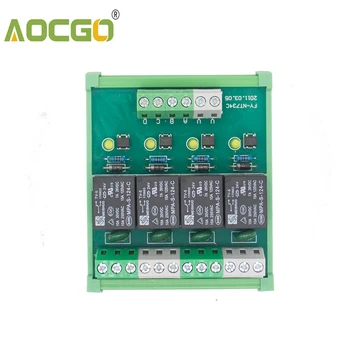 4 Channel 10a 250vac/30vdc Din Rail Mount Relay Module - Buy Relay ...