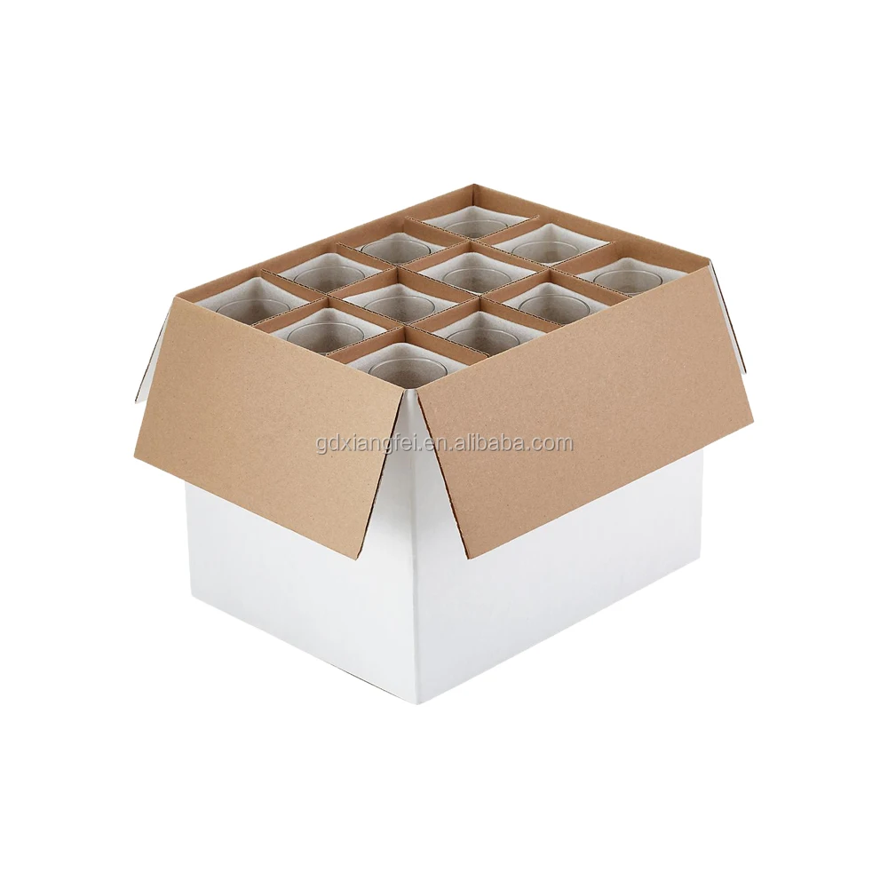 Customized 12 Bottle Paper Glass Packaging Shipping Box