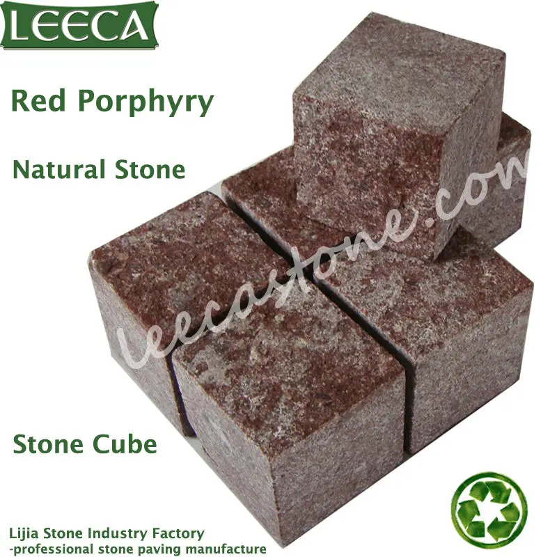 pierre naturelle rouge porphyre cubes 5x5cm| Alibaba.com