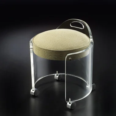 Clear Acrylic Rolling Stool Lucite Round Rolling Stool - Buy Clear ...