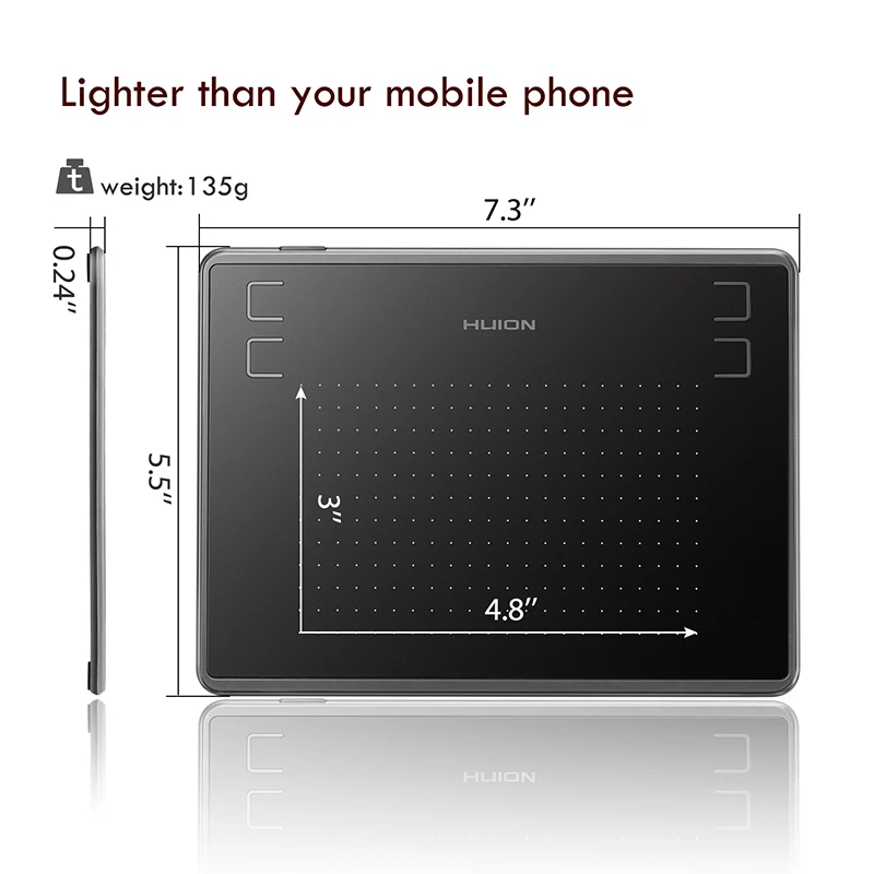 Huion Inspiroy H430P - Affordable 4096 Levels Pressure Sensitivity