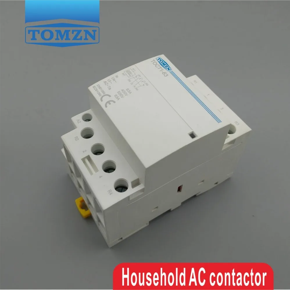 4p 63a 2nc 2no 220v 400v~ 50/60hz Din Rail Household Ac Contactor - Buy Household Ac Contactor ...