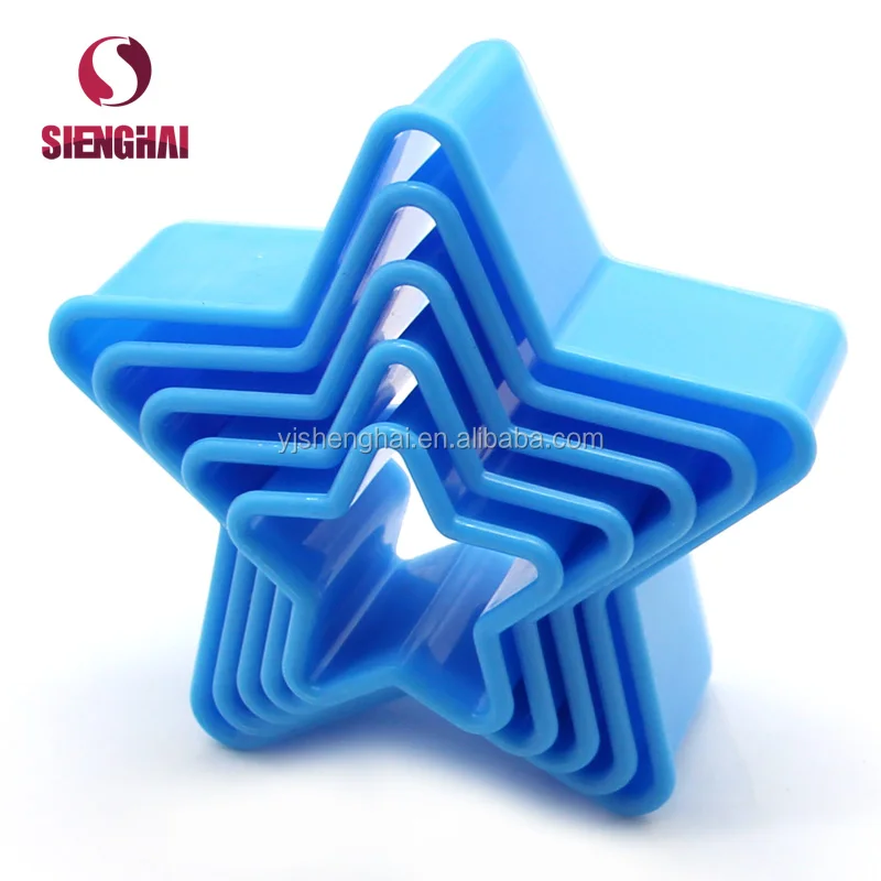 Hot Sell 5pcs Plastic Star Shape Cookie Cutter Sandwich Moulds Set ...