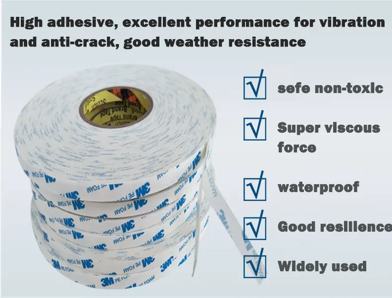 3M High Density PE Foam Tape - Reliable Double Sided Adhesive