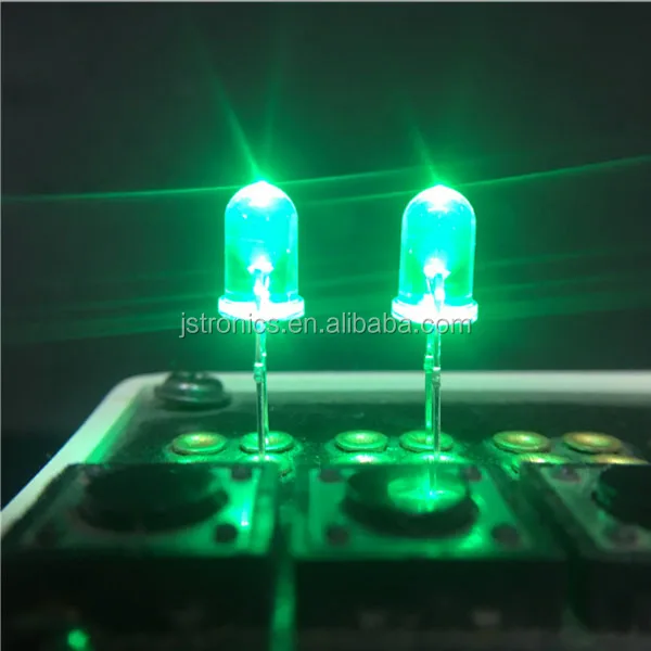 De Alta Calidad De 30 Grados 5mm Verde Tráfico Luces Led 505nm Longitud ...