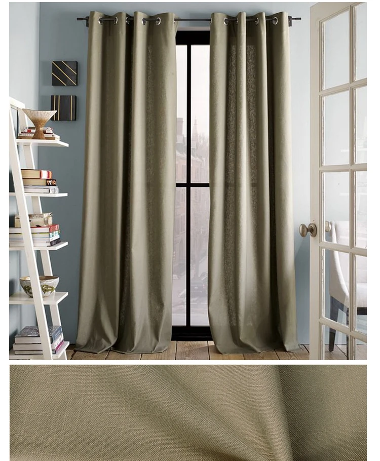 Natural Linen Conference Room Curtains for Dubai Windows