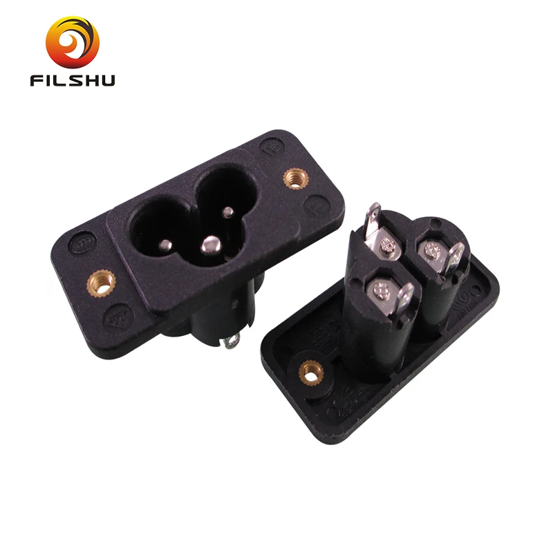 IEC 60320 C6 低电流进口交流电源，带 3 针插座侧 Flang 和螺丝安装焊接端子| Alibaba.com