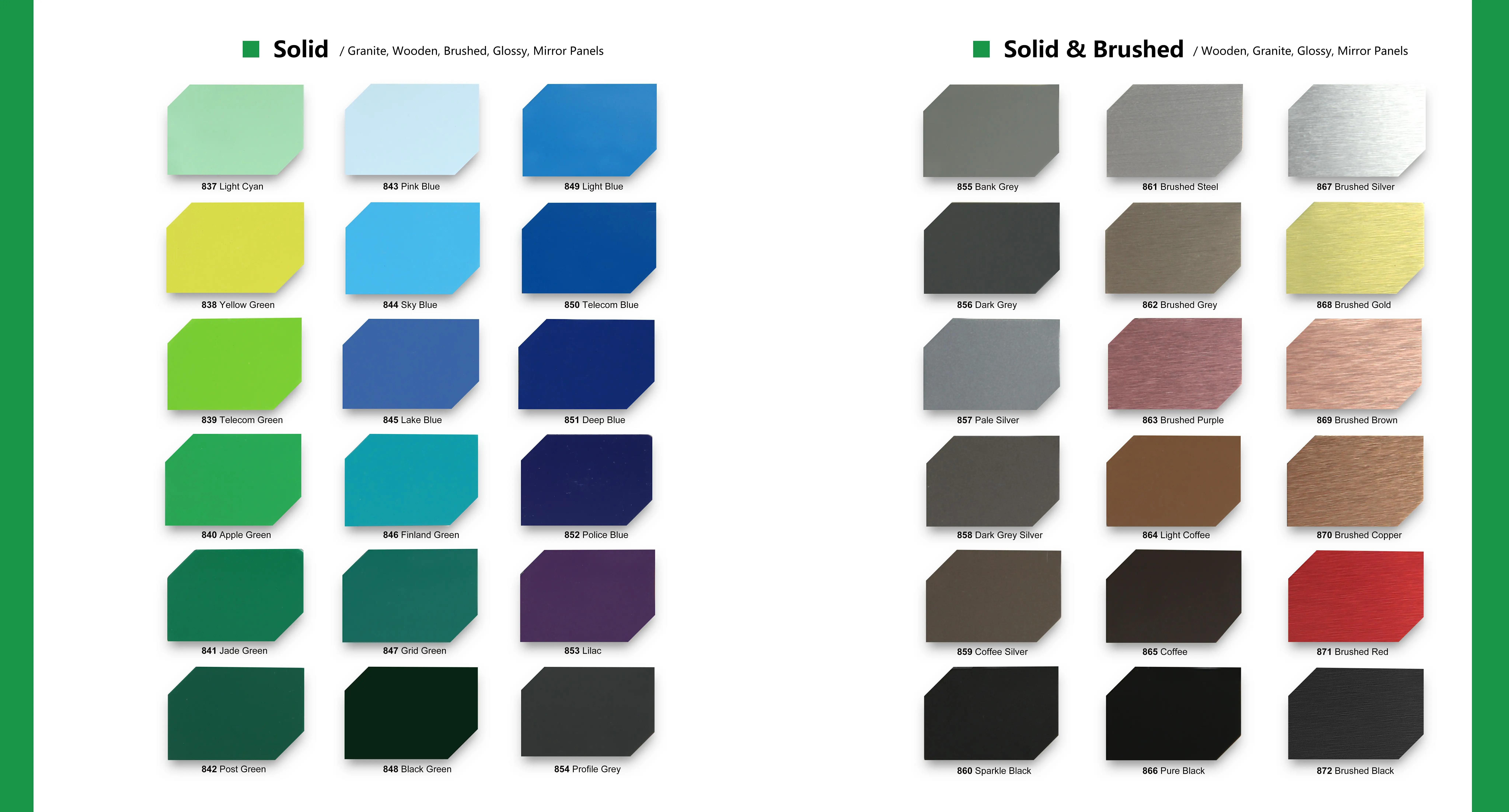 Factory 4mm Pvdf/pe Coated Golden/silver Mirror /high Glossy/wood Grain ...