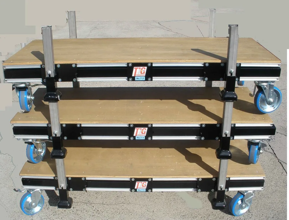 Utility Folding Wagon - Stackable Hand Cart with Detachable Handle