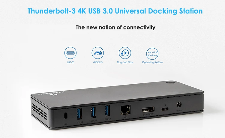 Thunderbolt 3 Dual Display 4K HDMI Docking Station Laptop| Alibaba.com