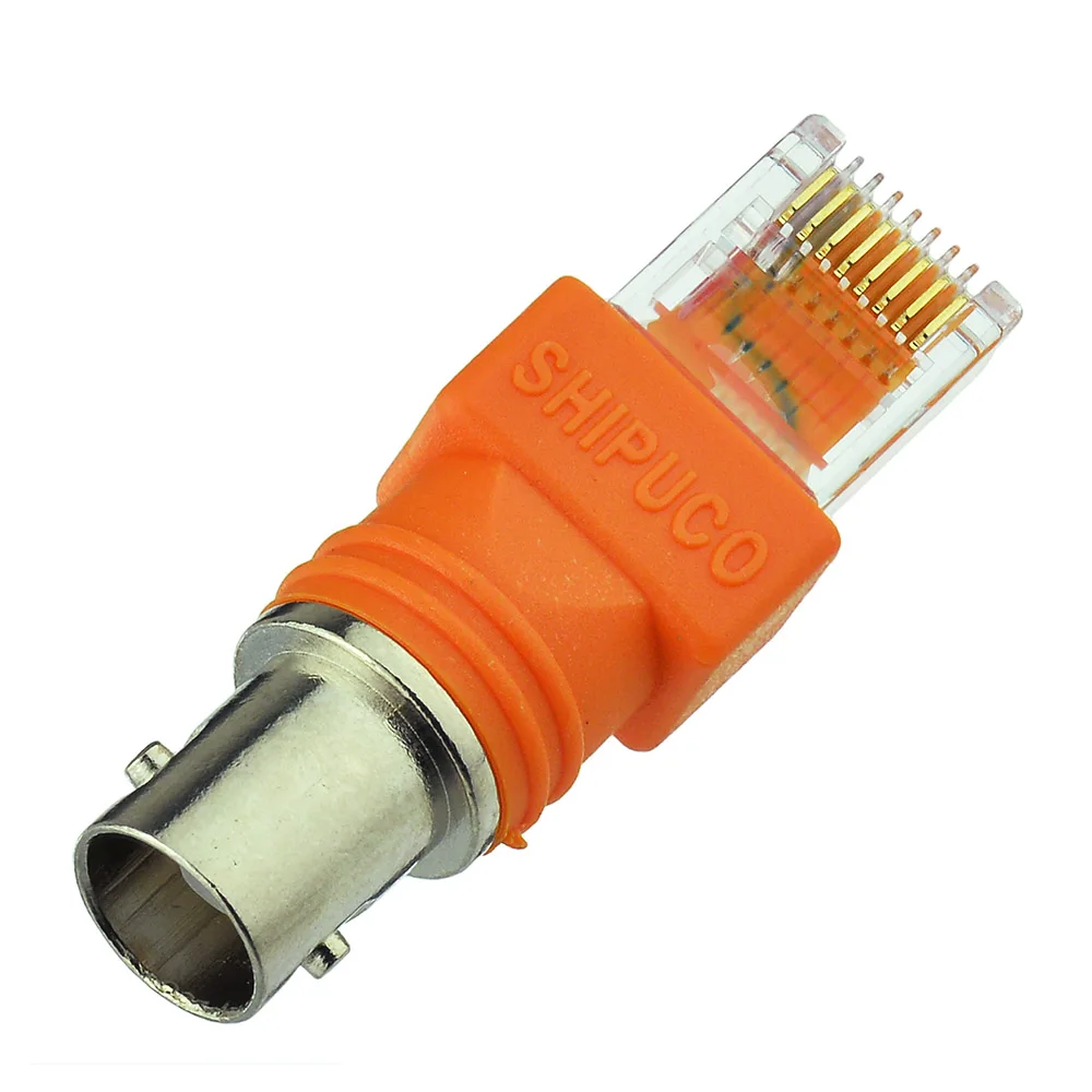 BNC Female to RJ45 Plug Coaxial Coupler Adapter - 50 Ohm