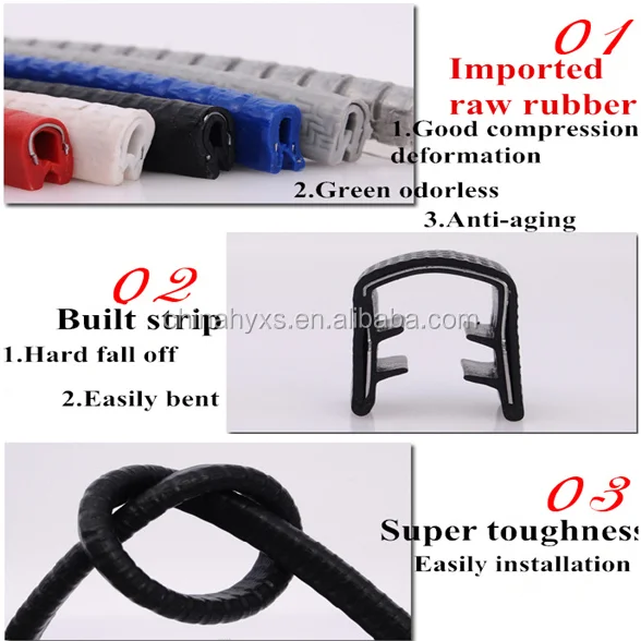 U Shaped PVC Edge Trim Guard Weather Strip for Car Door Edge Protection ...