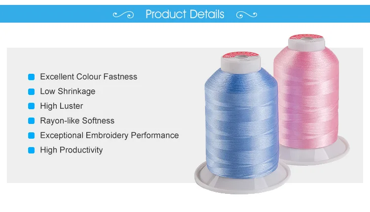 100% Trilobal Polyester Embroidery Thread Price - Buy Embroidery Thread ...