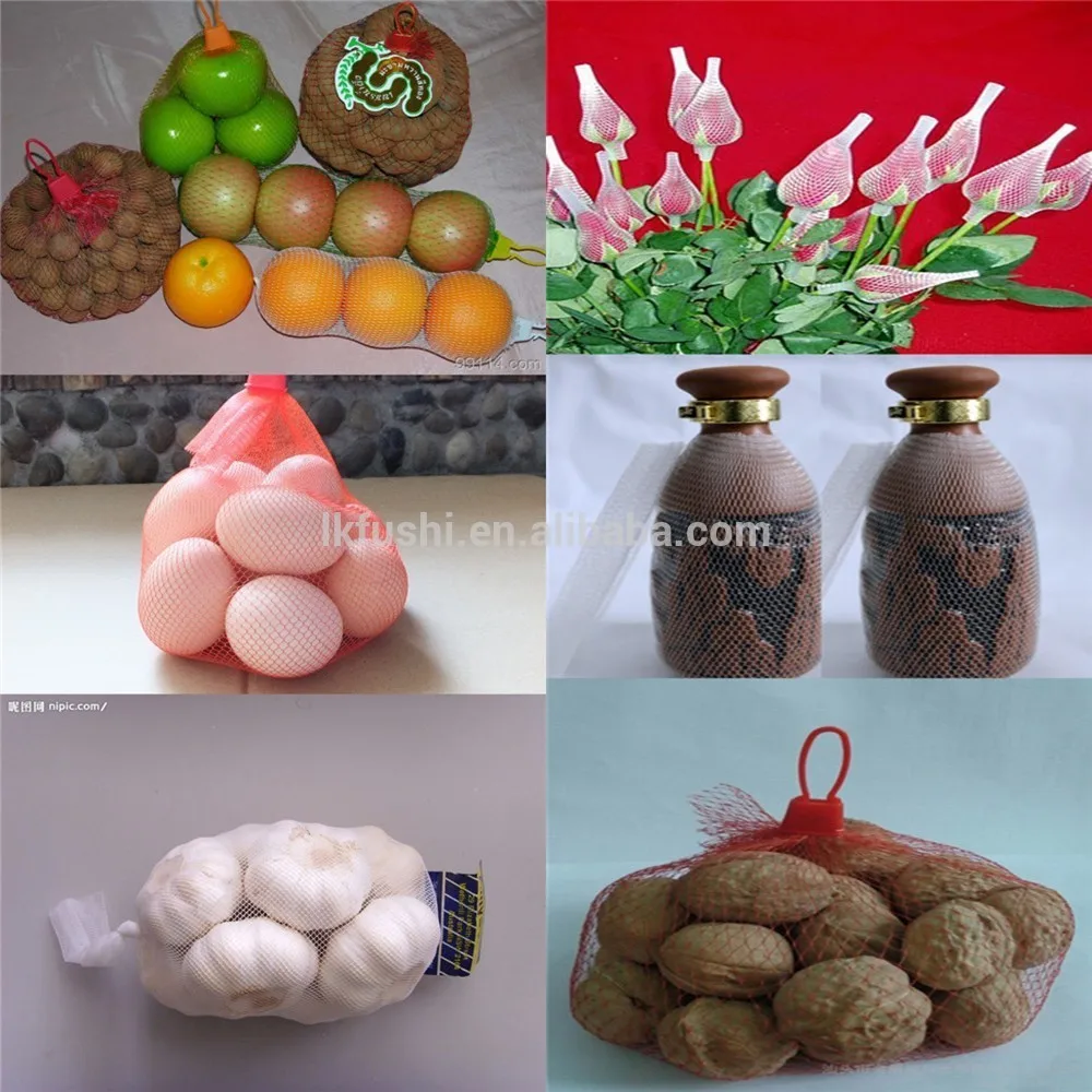 Plastics Knotless Net Bag Machine For Packing Garlics/onion/potato ...