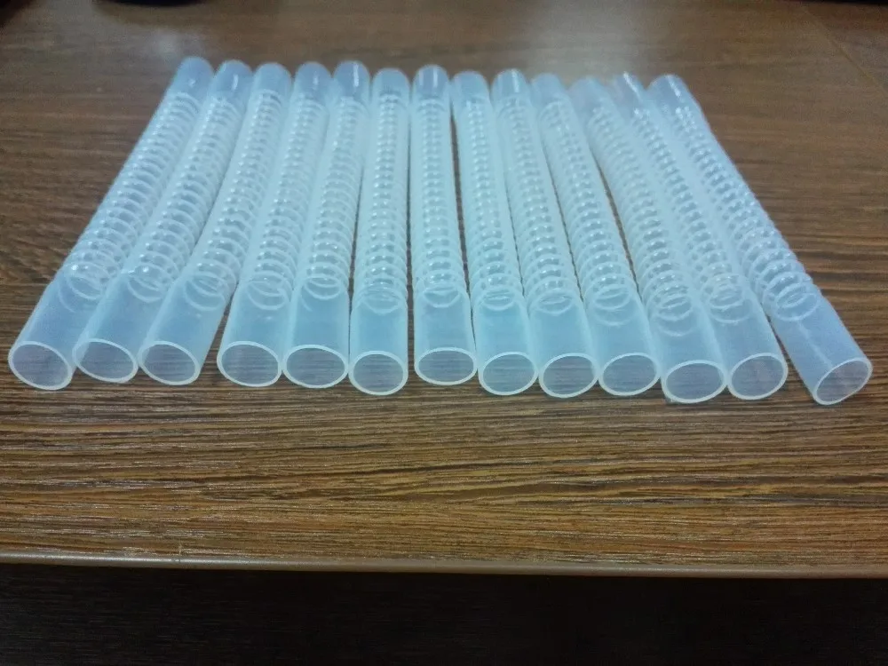 Food Grade Fully Threaded Ptfe Bellows Tubing Ptfe Threaded Pipe Plastic Corrugated Tube Plant ...