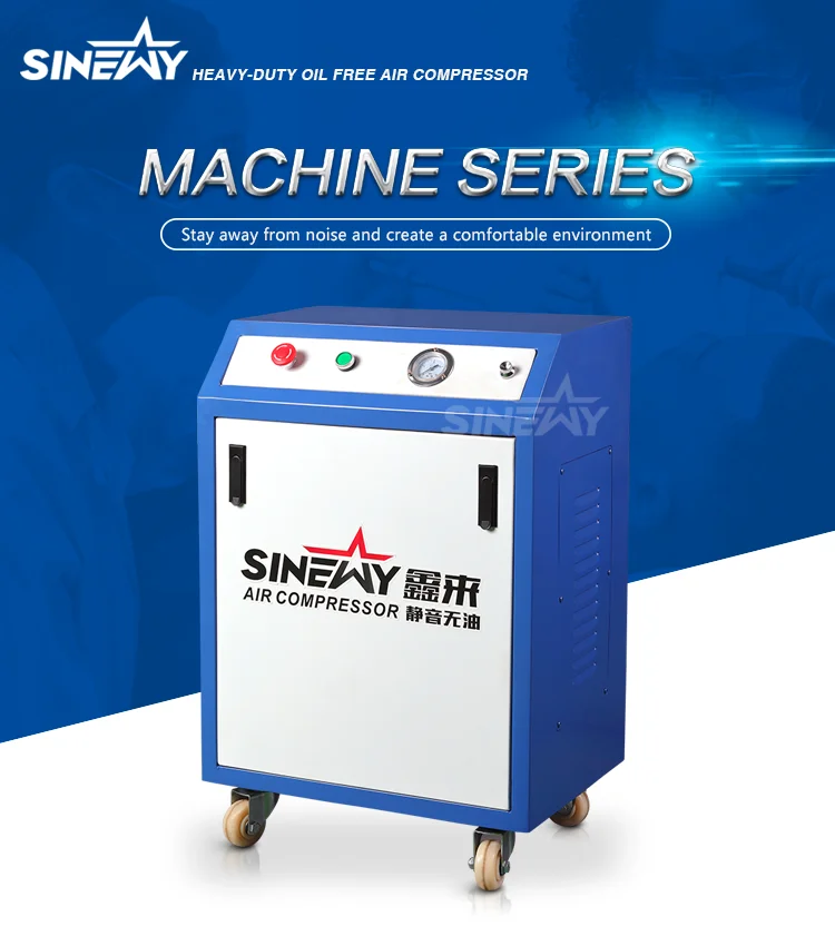 SINEWY Compresseur D'Air Electric Dental Silent Oil Free Noiseless Air ...
