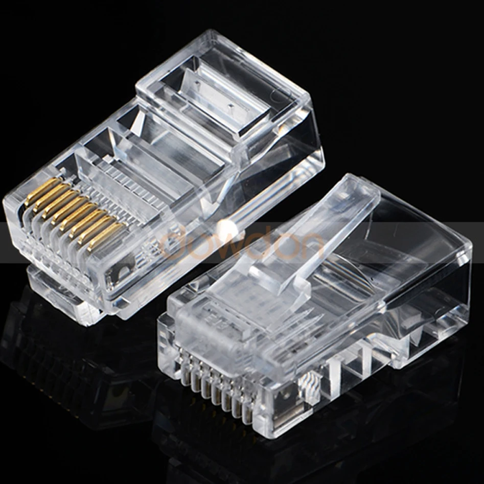 RJ45 8P8C Modular Jack Netzwerk Männlichen Stecker 8 Pin CAT5 Stecker ...